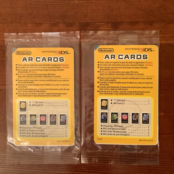 Nintendo | Other | Double Sealed Wrapped Nintendo Ar Cards | Poshmark